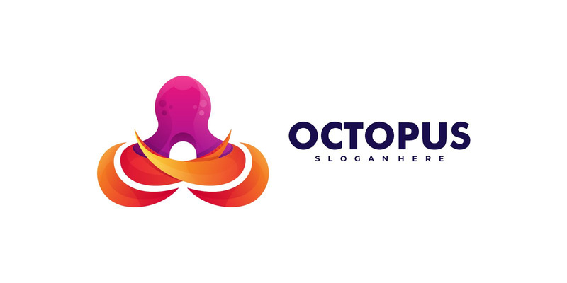 Octopus Gradient Logo Template #201953 - TemplateMonster