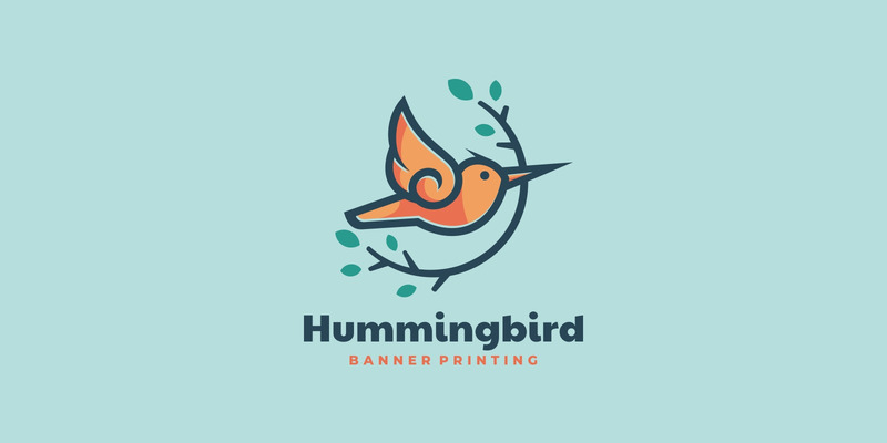 Hummingbird Simple Mascot Logo #230291 - TemplateMonster
