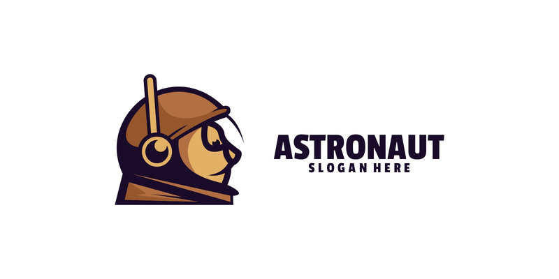Astronaut Simple Mascot Logo Style #221397 - TemplateMonster