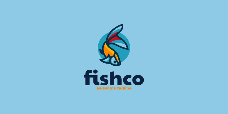 Fishco Mascot Cartoon Logo #460805 - TemplateMonster