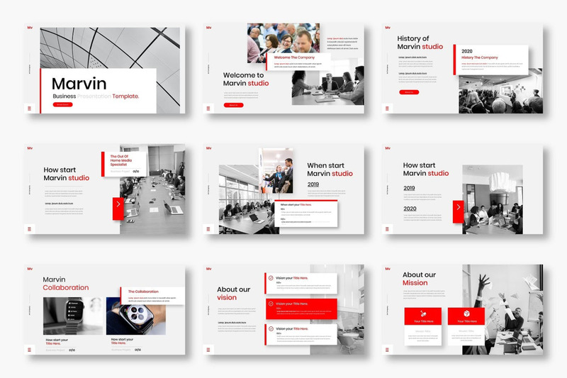 Marvin - Business PowerPoint -mallar - TemplateMonster