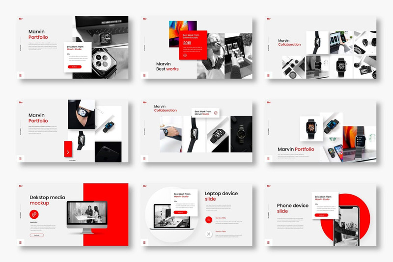 Marvin - Business PowerPoint -mallar - TemplateMonster