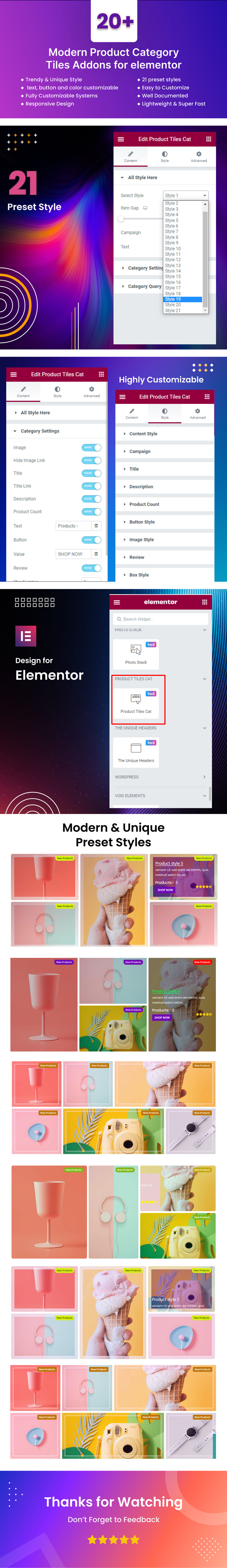 WooCommerce Product Category Tiles WordPress Plugin For Elementor