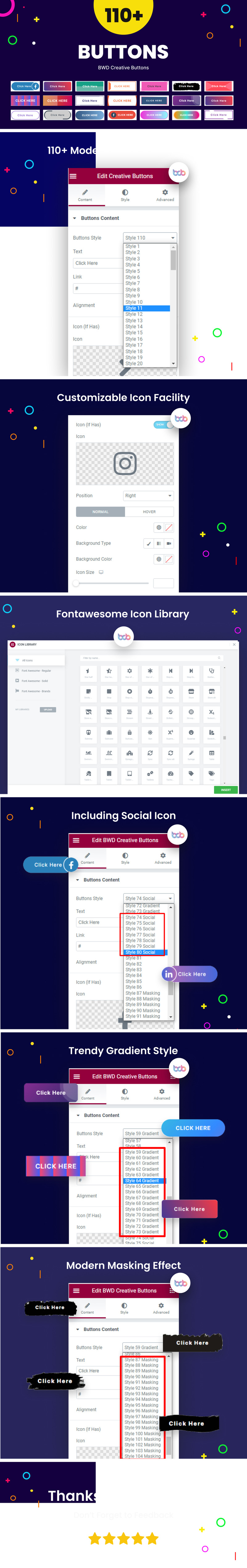 Creative Button WordPress Plugin For Elementor