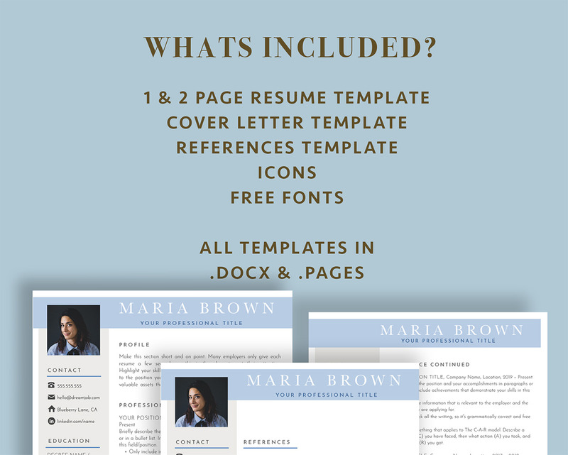 Maria Brown Resume Template for WORDS and PAGES