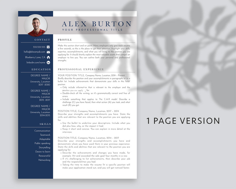 Alex Resume Template Word and Pages #183923 - TemplateMonster