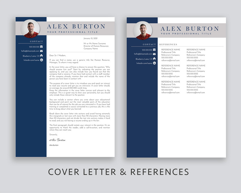 Alex Resume Template Word and Pages #183923 - TemplateMonster