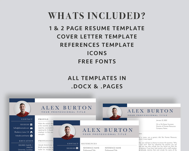 Alex Resume Template Word and Pages #183923 - TemplateMonster