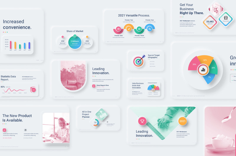 2021 Neumorphic Premium PowerPoint Presentation PowerPoint template #164944