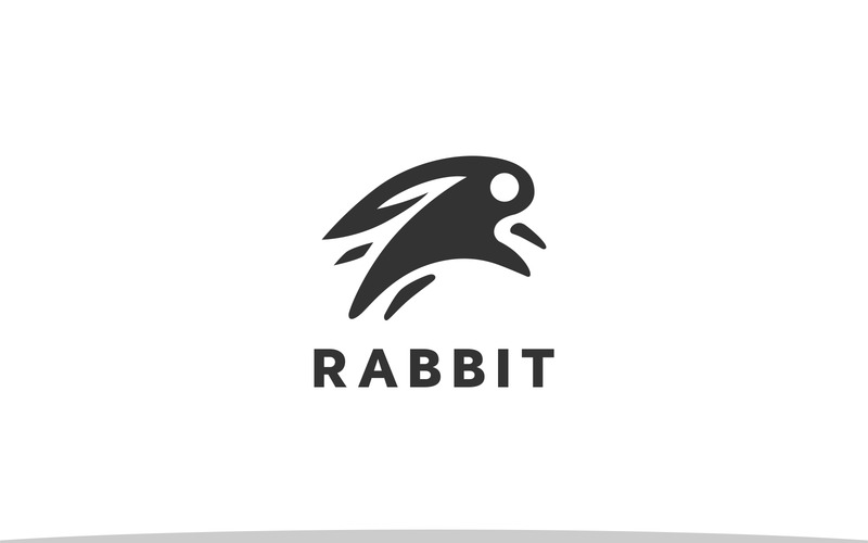 Jumping Rabbit Logo Template #227662 - TemplateMonster