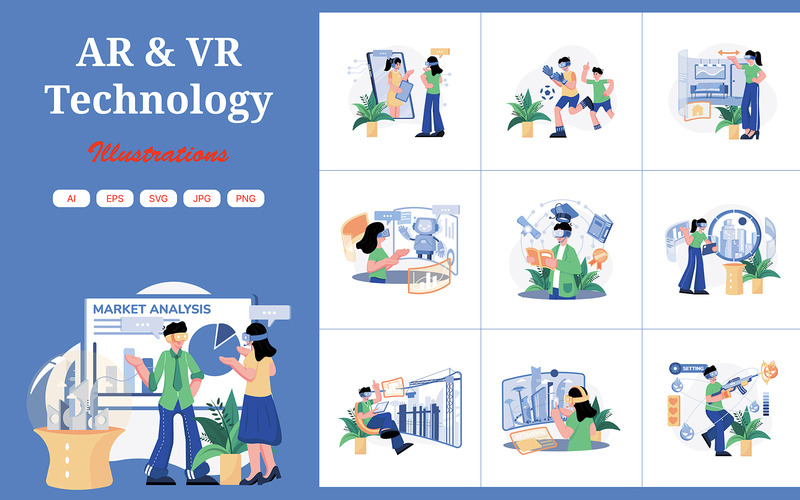 M506_AR-VR Technology Illustration Pack - TemplateMonster