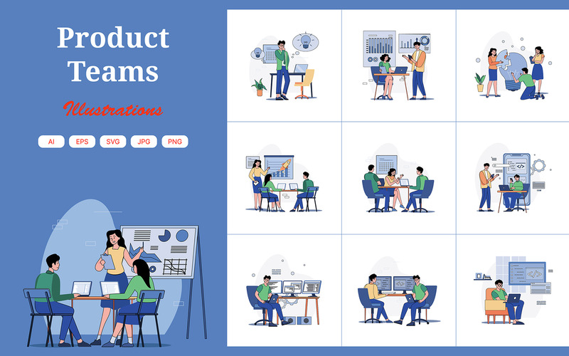 M679_Product Teams Illustration Pack - TemplateMonster