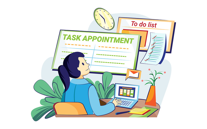 M348 - Appointment Scheduling Illustrations - TemplateMonster