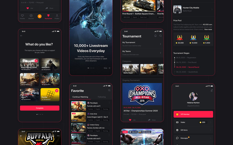 Climax - Live Game Streaming UI Kit #189167 - TemplateMonster