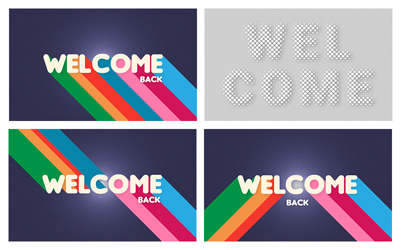 12 Page Welcome Back Sign Text Banner Template Bundle