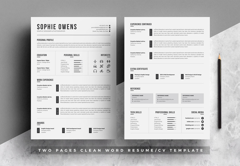 Clean Resume - CV (Curriculum Vitae) - TemplateMonster