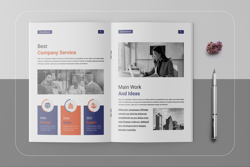 16 Pages Annual Report Template #402224 - TemplateMonster