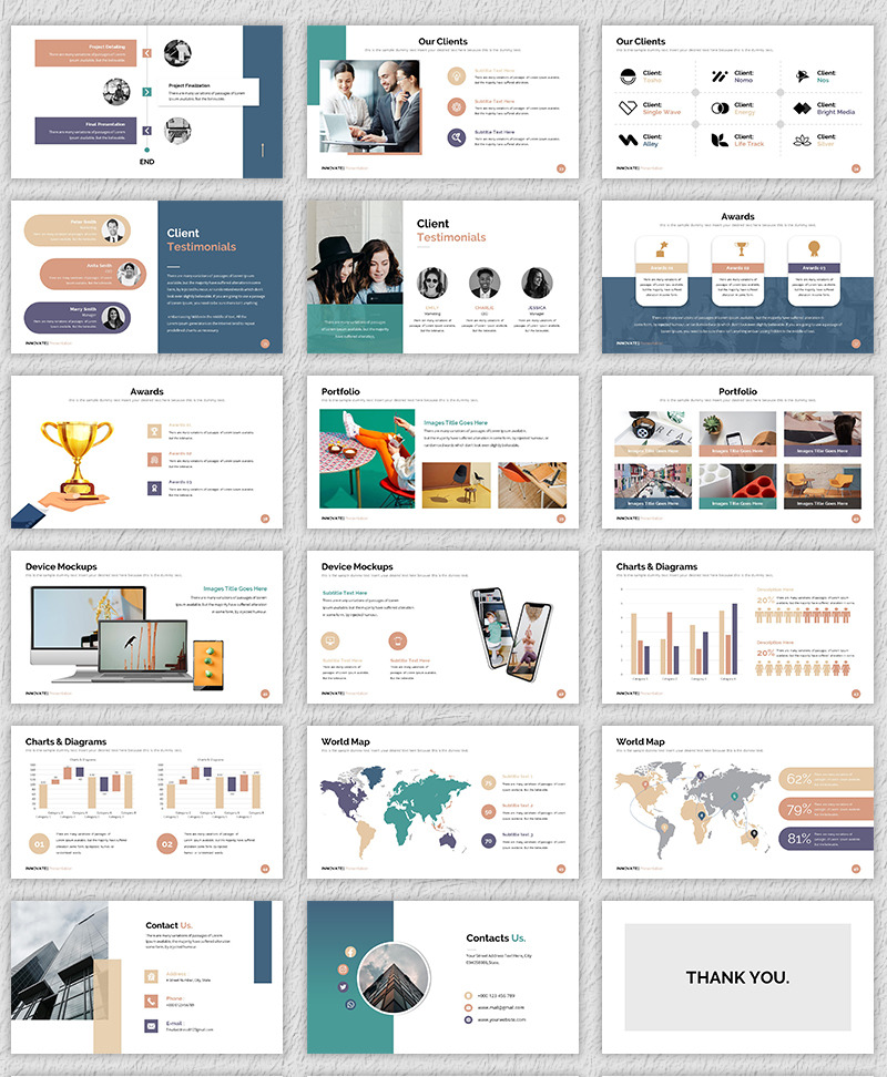 Plantilla de Keynote innovadora #396390 - TemplateMonster