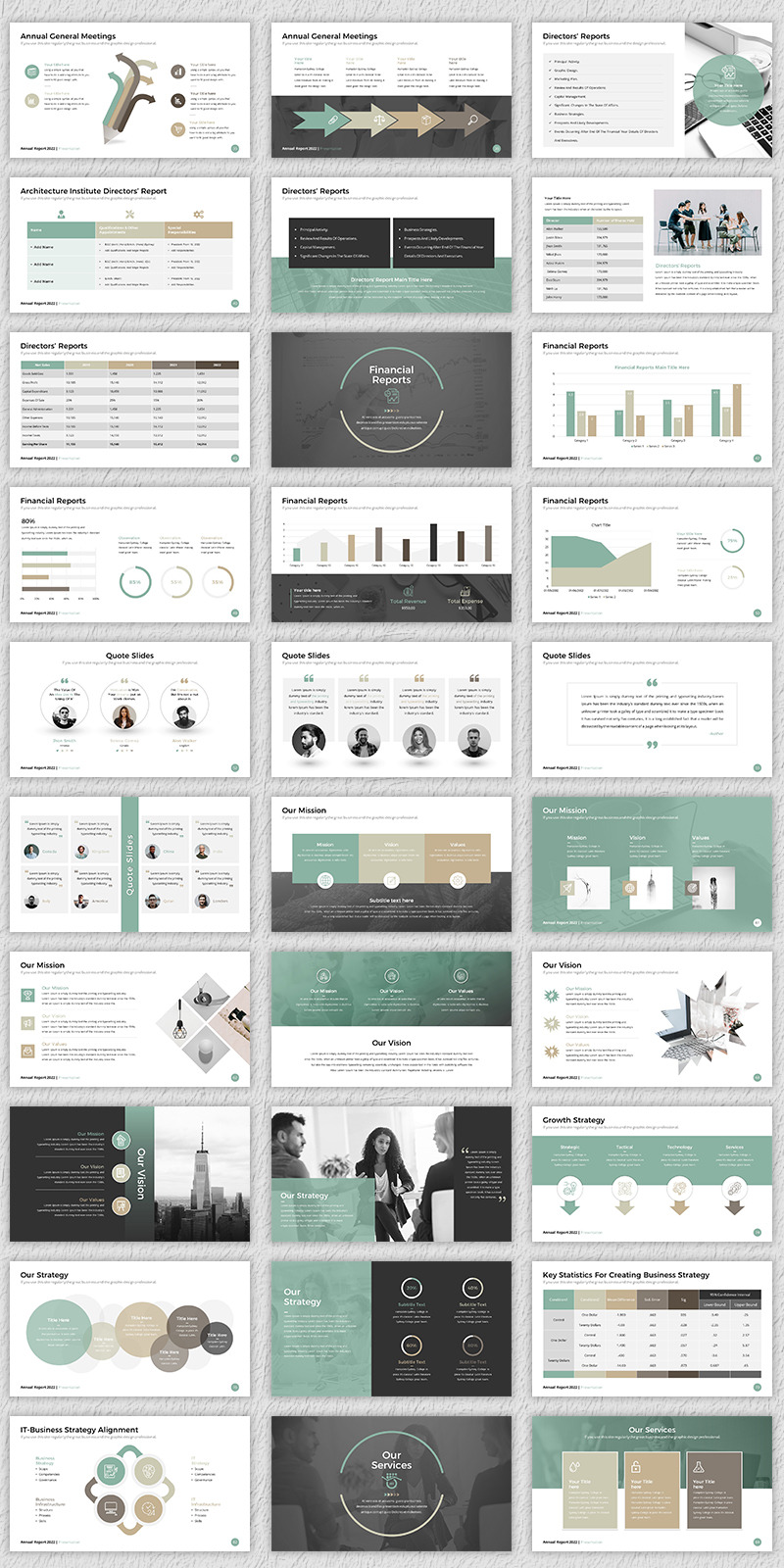 Annual Report - PowerPoint Template #396038 - TemplateMonster