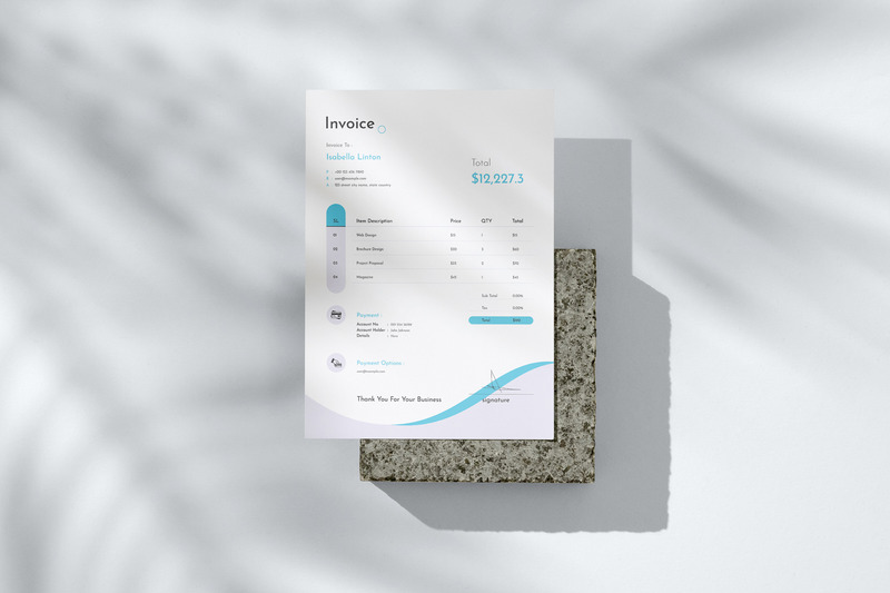 Modern - Invoice Template 01 #415224 - TemplateMonster