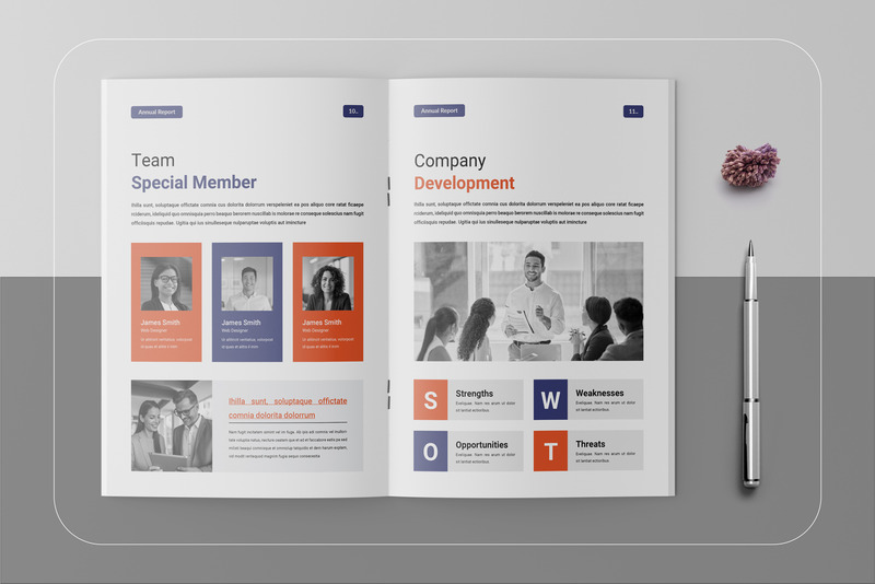 16 Pages Annual Report Template #402224 - TemplateMonster