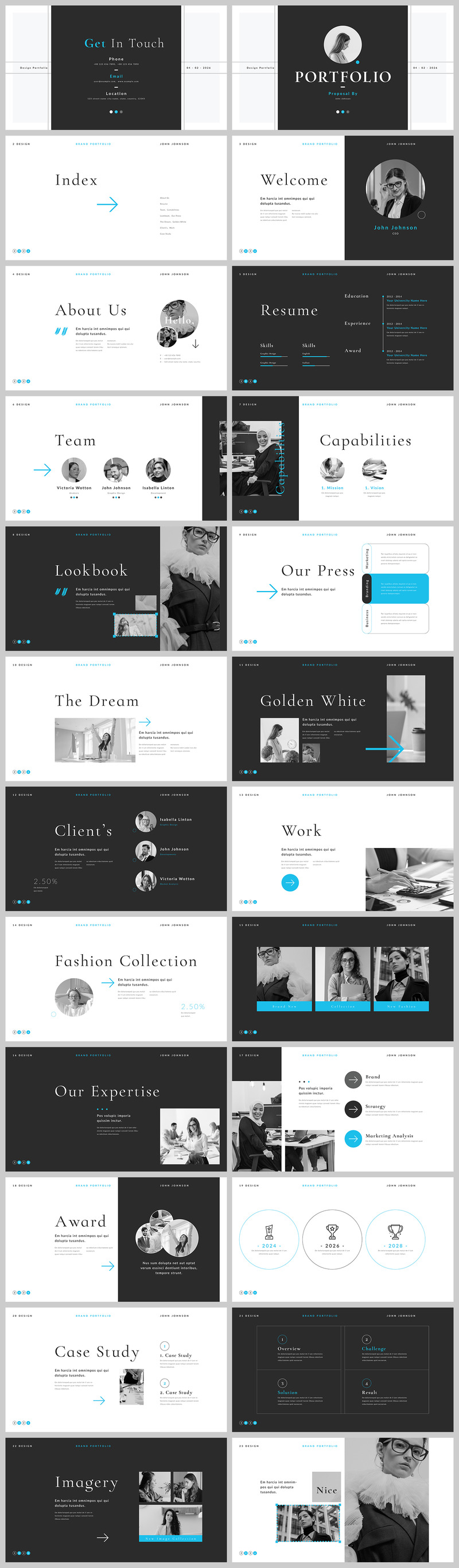 Portfolio Template (InDesign-Canva) #458379 - TemplateMonster