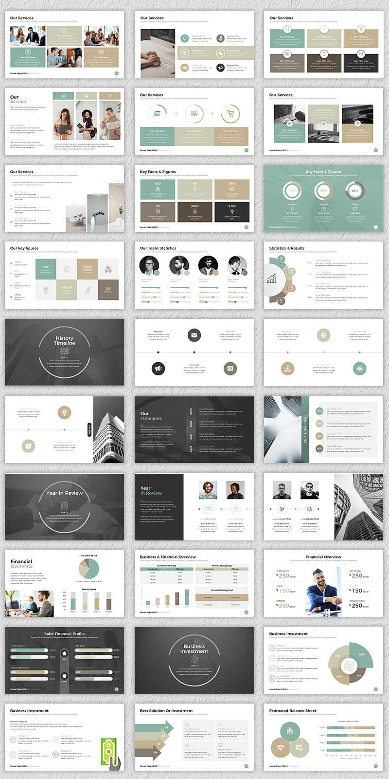 Annual Report Google Slides Template Templatemonster