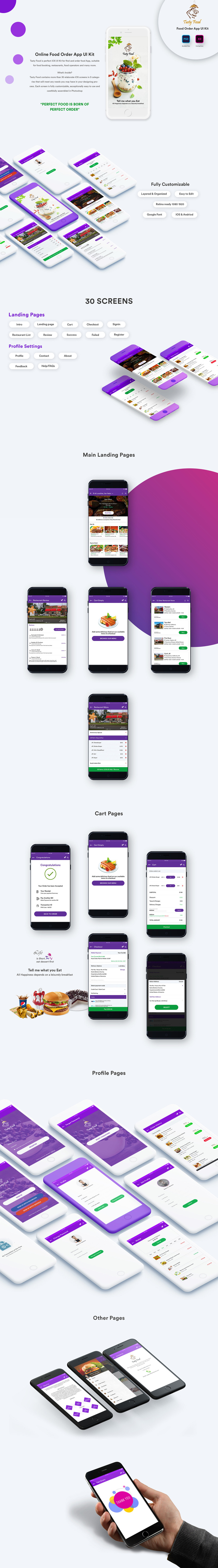 Tasty Food-Online Food Order Mobile App UI Kit