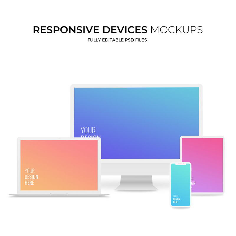 Responsive Devices product mockup #156691 - TemplateMonster