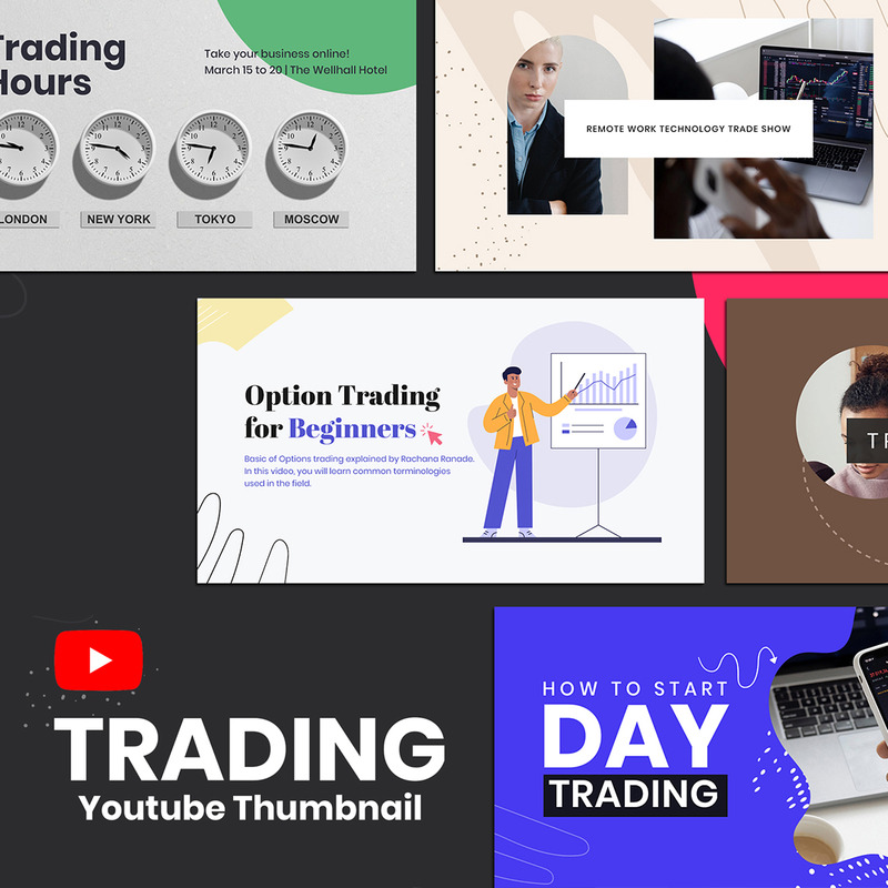 Trading Youtube Thumbnail Cover #194340 - TemplateMonster