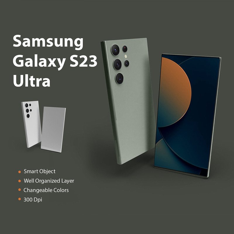 Samsung Galaxy S23 Ultra Mockup #358197 - TemplateMonster