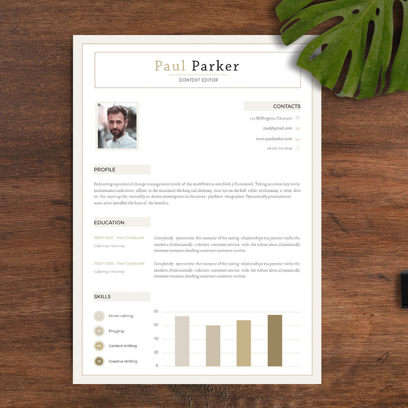 Content Editor CV Resume Template #158366 - TemplateMonster