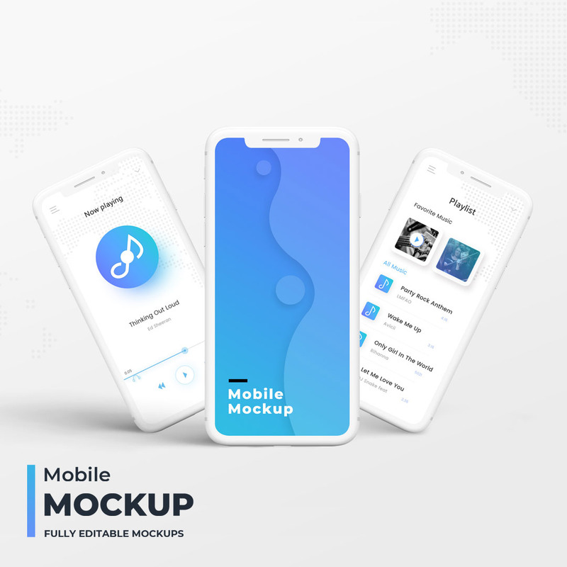 Mobile product mockup #157934 - TemplateMonster