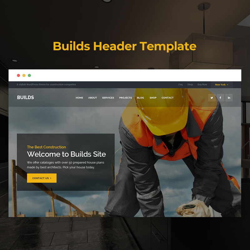 Build Header PSD Template #158506 - TemplateMonster