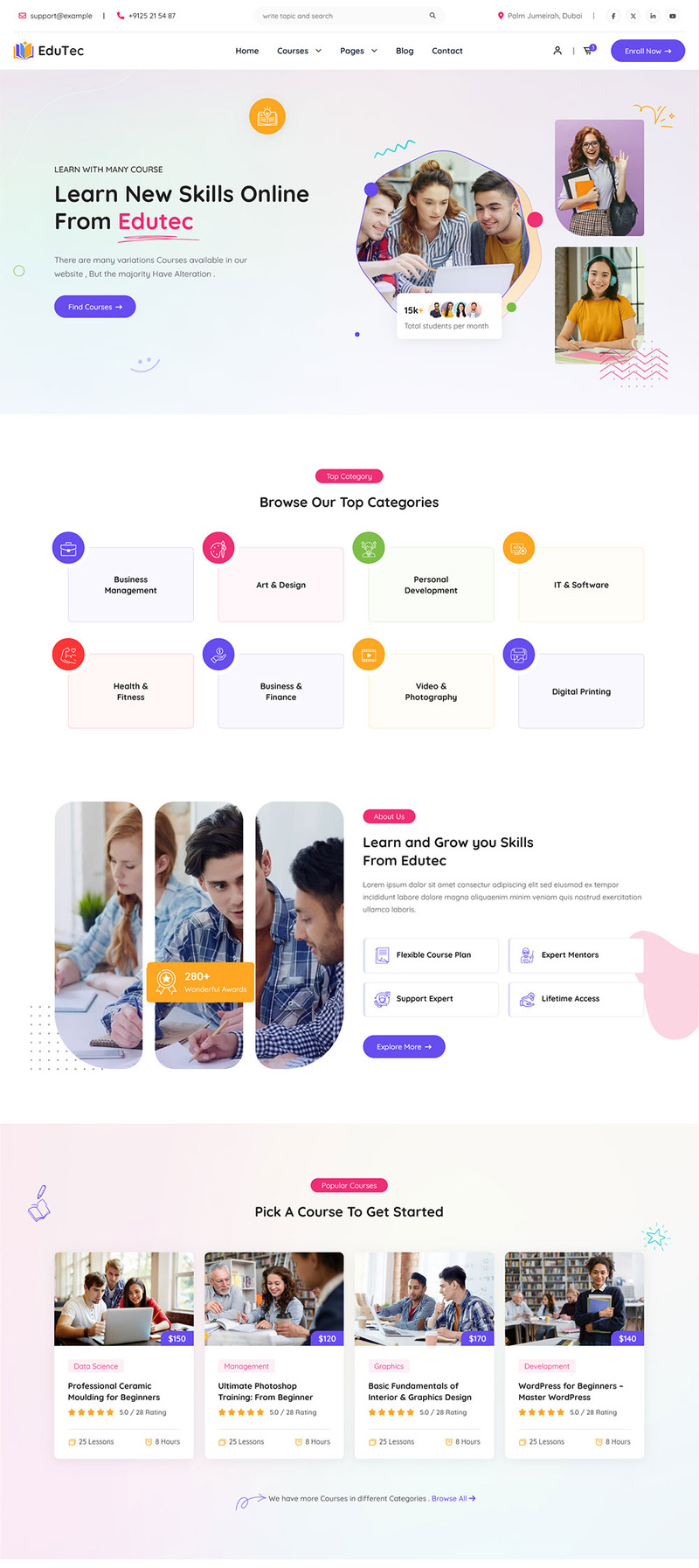 Edutec - Education LMS HTML Template - TemplateMonster