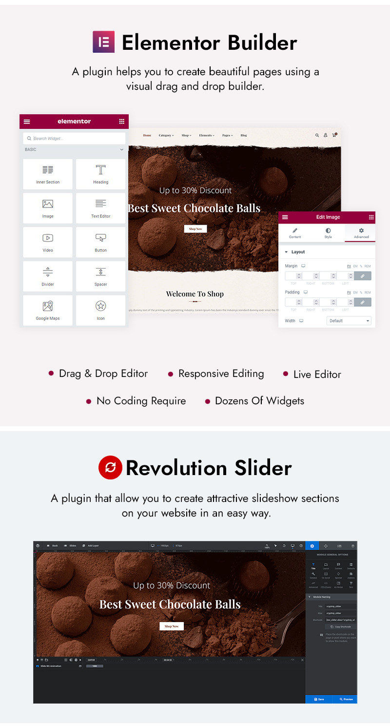 Chocoball - Chocolate, Cake and Bakery Store Elementor WooCommerce ...