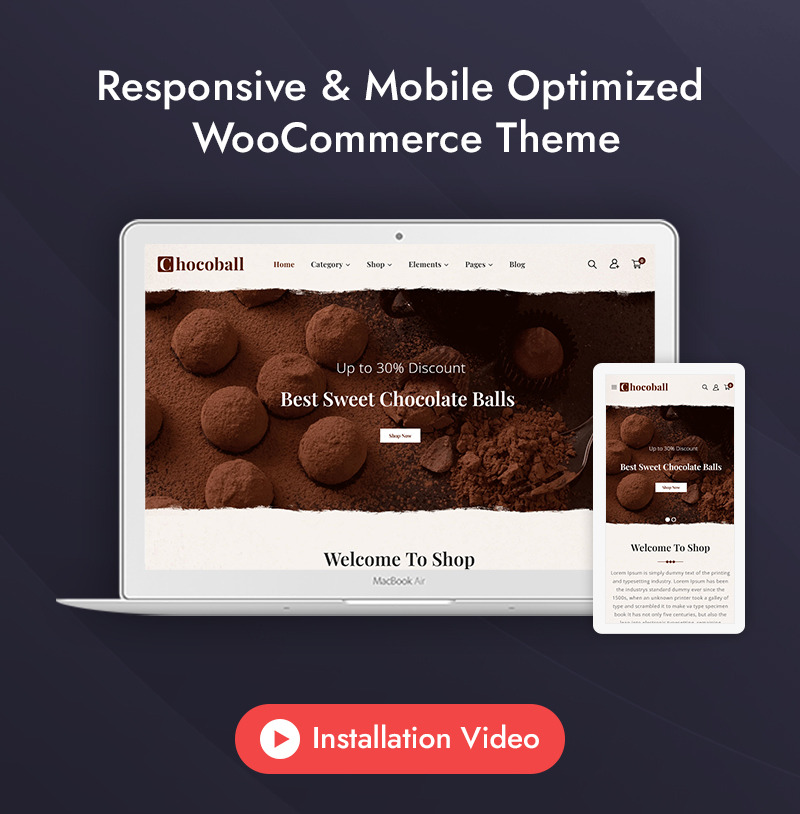 Chocoball - Chocolate, Cake and Bakery Store Elementor WooCommerce ...