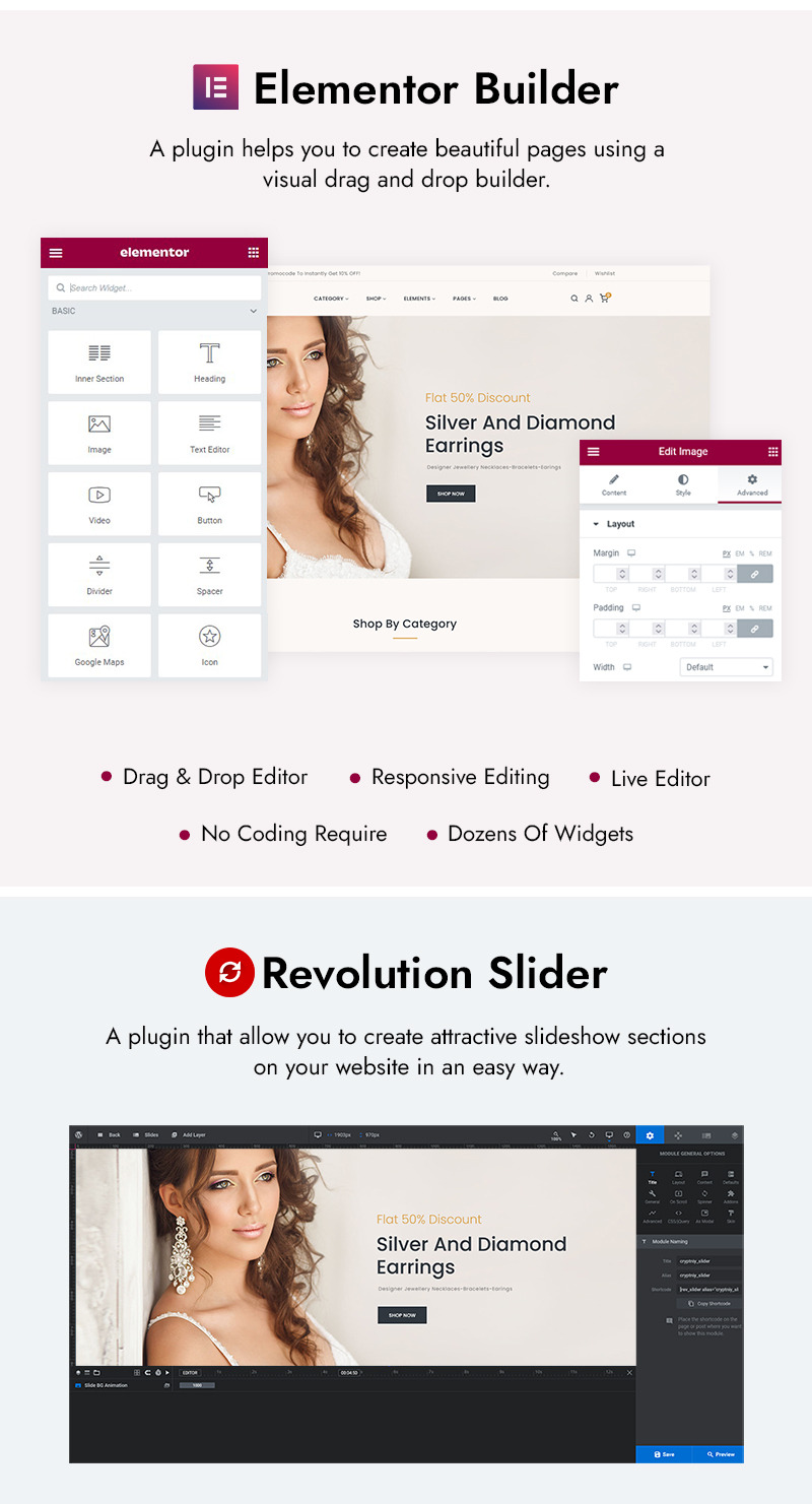 Jewelkin - Diamond & Jewelry Store Elementor WooCommerce Responsive Theme