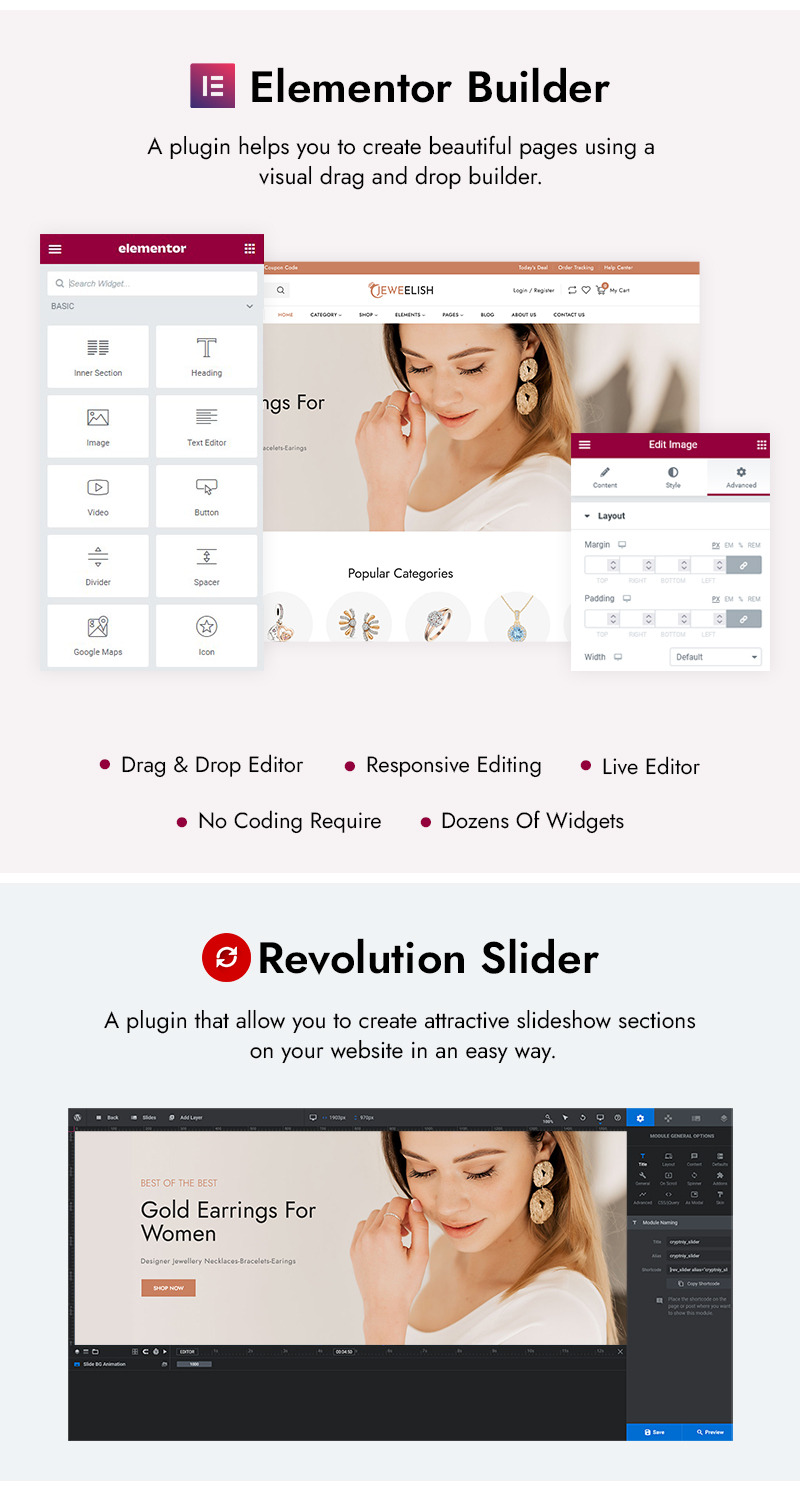 Jeweelish - Jewelry and Diamond Store Elementor WooCommerce Responsive Theme
