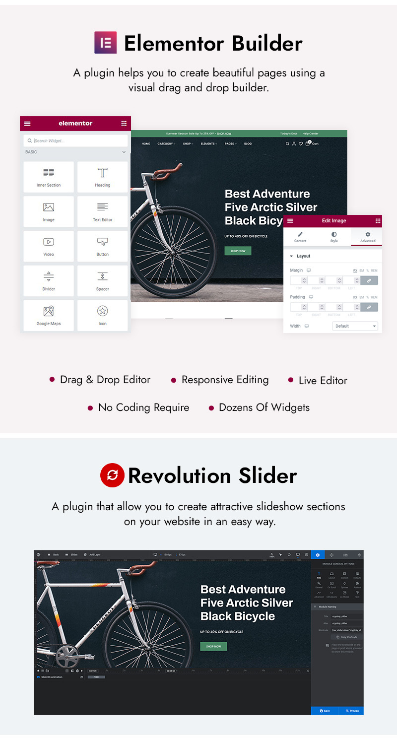 Runcycle - Bicycle Store Multipurpose Elementor WooCommerce Responsive Theme