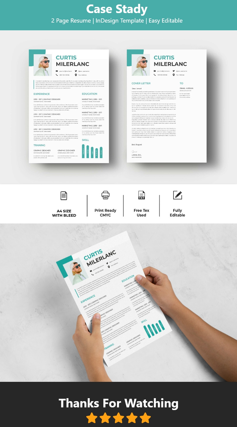 Resume With Cover Letter Design #254302 - TemplateMonster