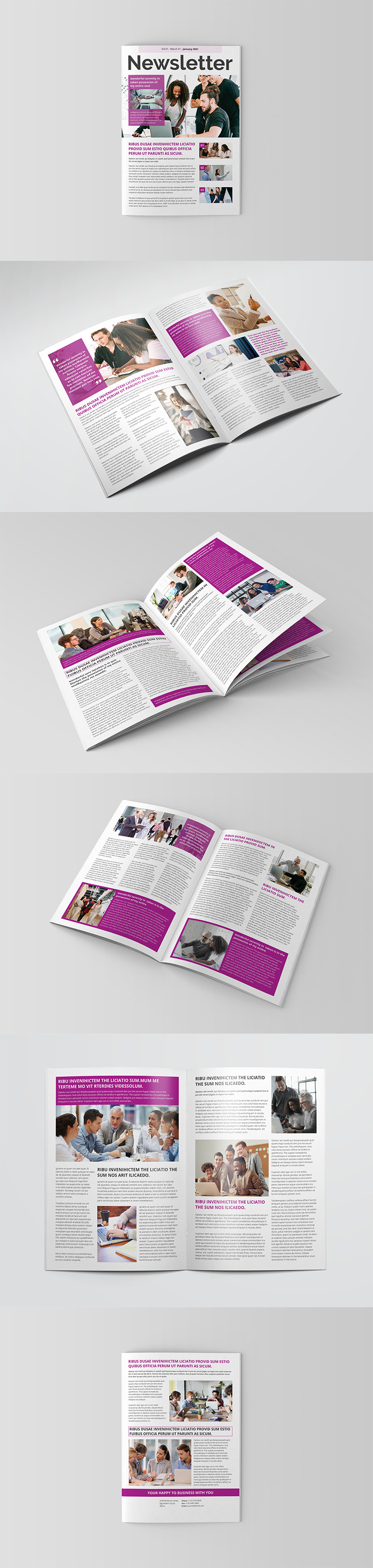 Newsletter/Company News Design Magazine Templates