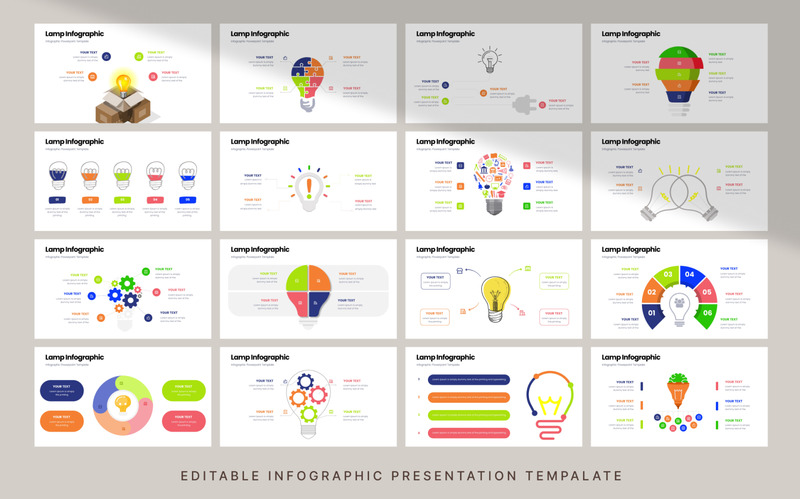 Lamp Business Infographic Presentation Template