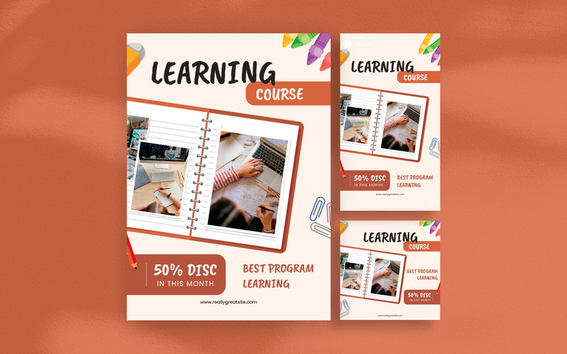 Learning Course Promotion Flyer Template - TemplateMonster
