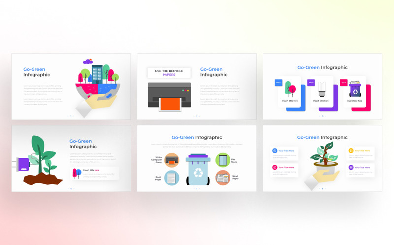 Modèle d'infographie PowerPoint Go-Green
