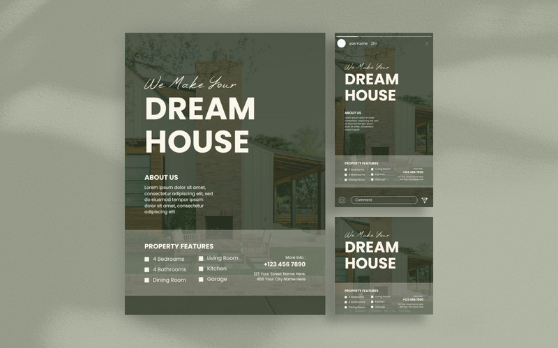 Dream House Real Estate Flyer Template - TemplateMonster