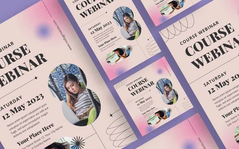 Course Webinar Flyer Template #367246 - TemplateMonster