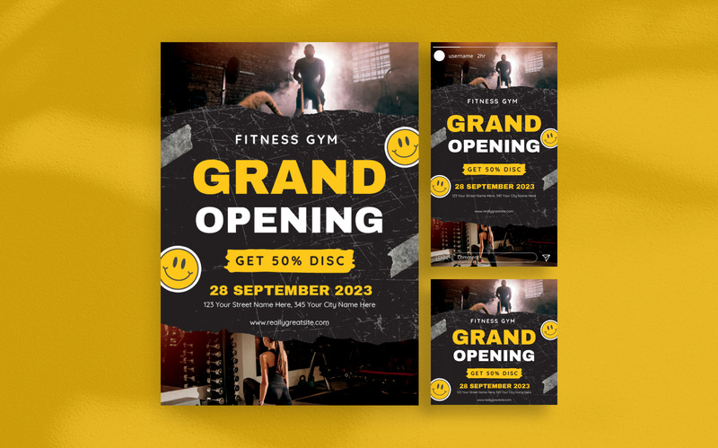 Fitness Gym Grand Opening Flyer Template - TemplateMonster