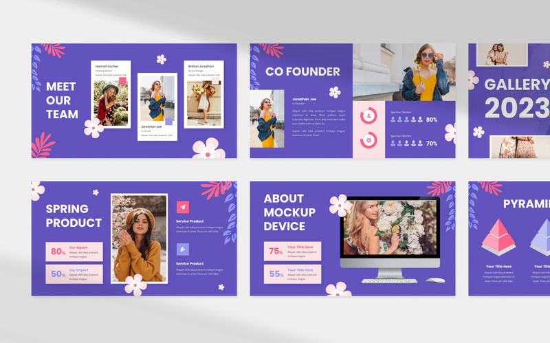 Plantilla de presentación de pitch deck de venta de primavera