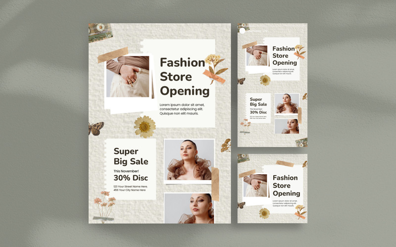 Aesthetic Store Opening Big Sale Flyer Template
